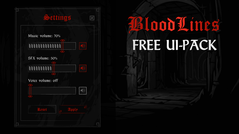 BloodLines UI (Unity Asset) by xGaida, Shieldomirs