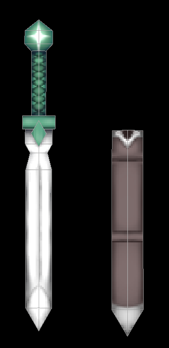 PSX Low Poly Fantasy Sword 1 - Game Ready by Neko Ninja Labs