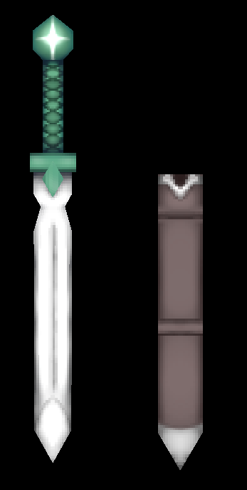 PSX Low Poly Fantasy Sword 1 - Game Ready by Neko Ninja Labs