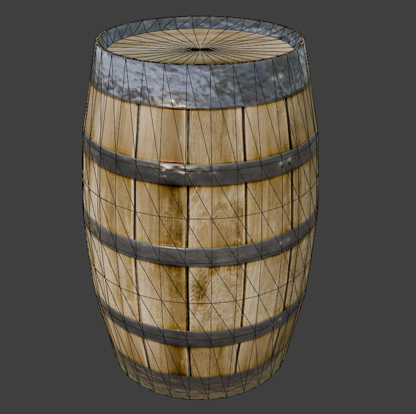 Low Poly Wine Barrel Asset by Scary Monkey Incorporated