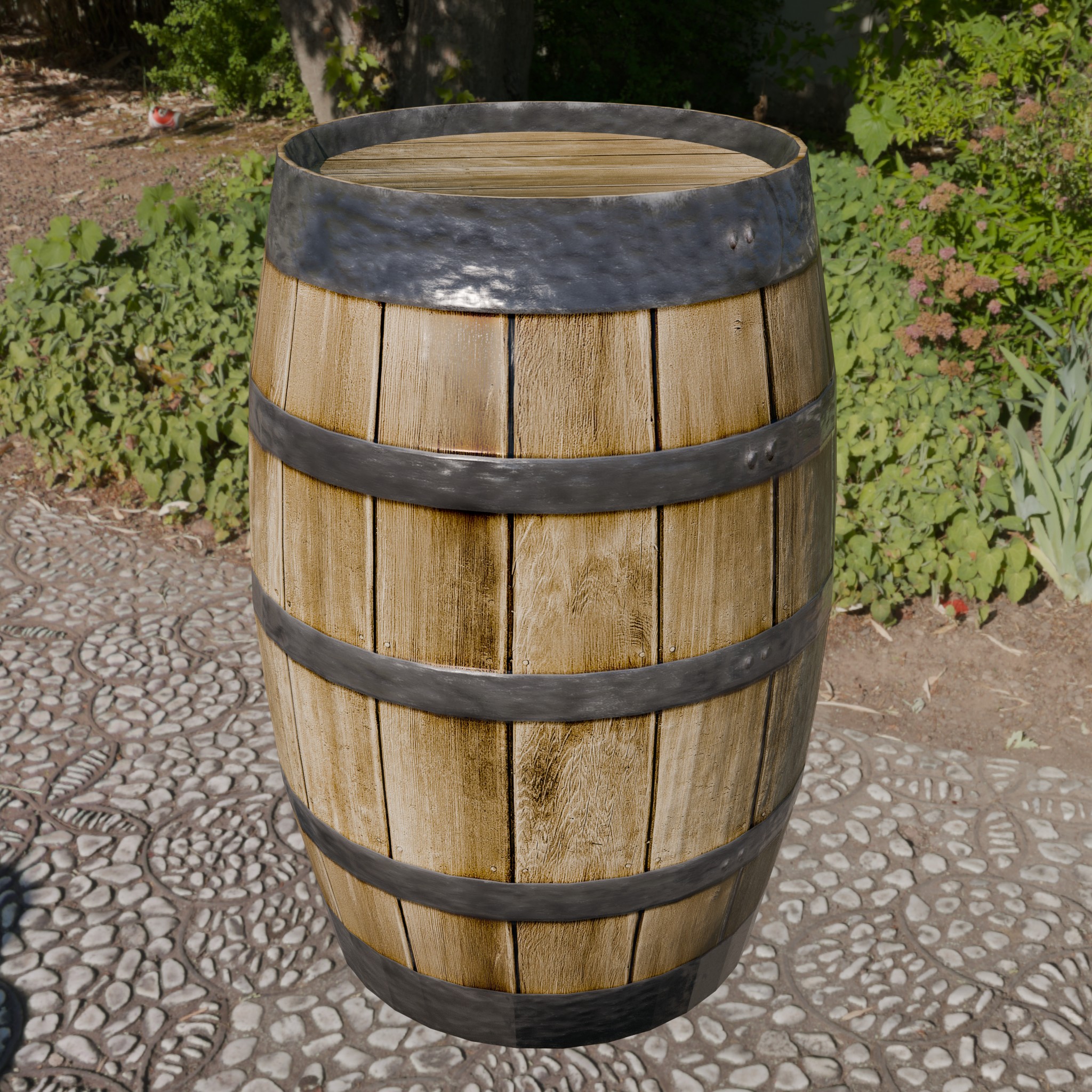 Low Poly Wine Barrel Asset by Scary Monkey Incorporated