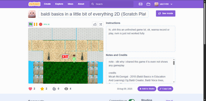 baldi basics in a little bit of everything 2d (scratch platform) by ...