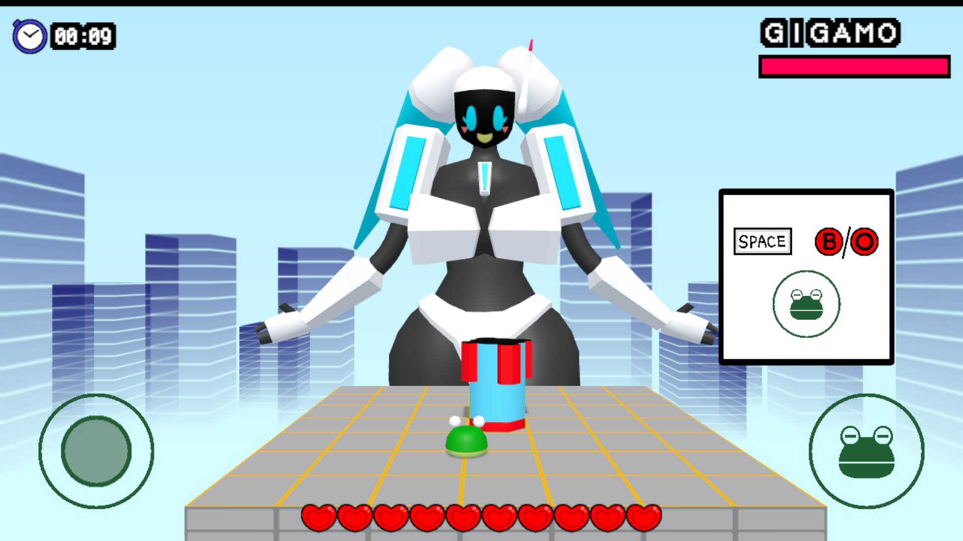 Frog vs Giant robot Girl by SOULCHAN