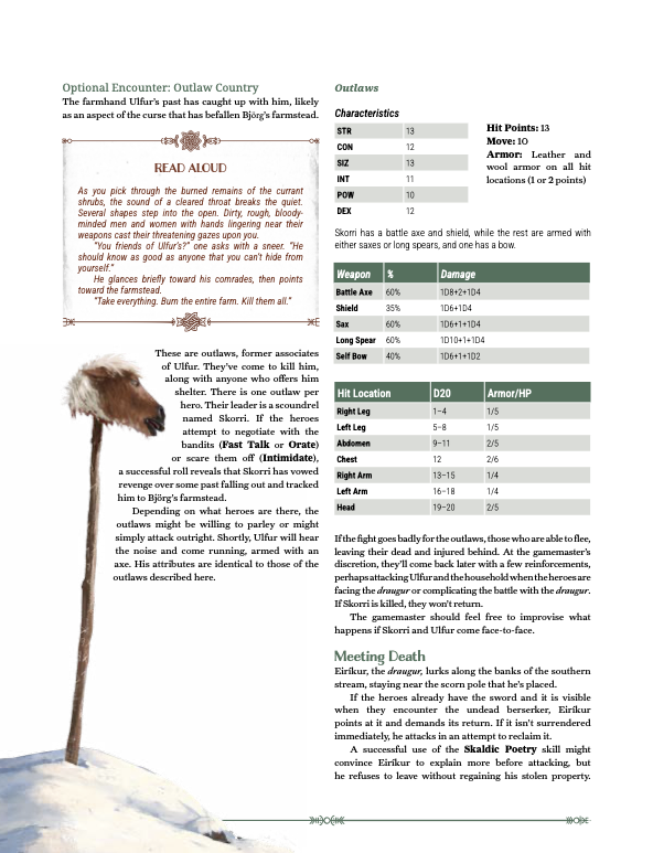 The Cursed Farm: Age of Vikings demo scenario by Chaosium