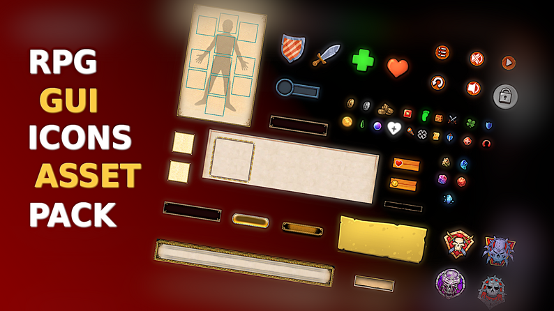 RPG GUI Icons Asset Pack by Sons of Welder