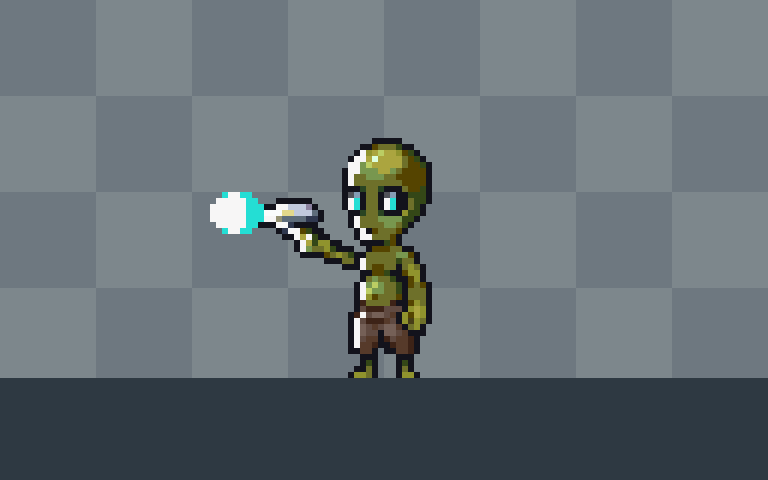 Pixel Art Alien Character - 2D Sidescroller Enemy by GandalfHardcore