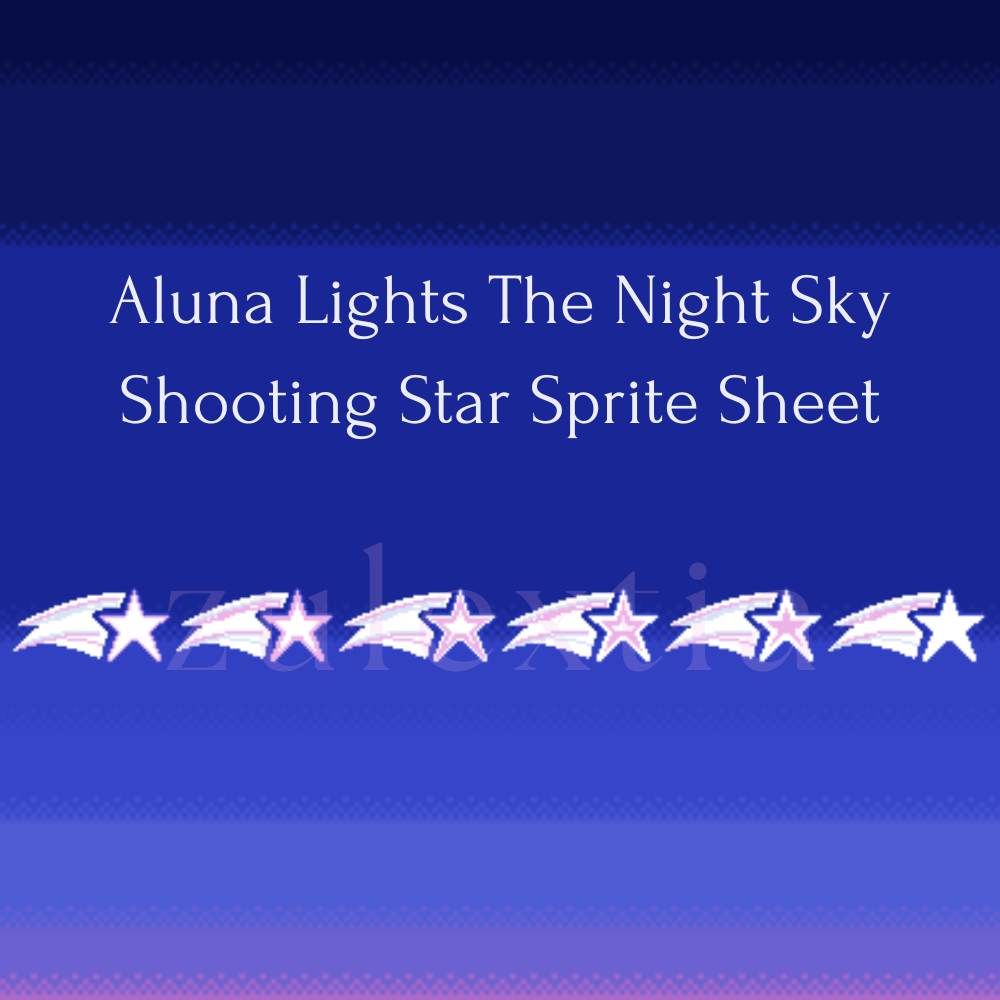 Aluna Lights The Night Sky | Shooting Star Sprite Sheet by zulextia