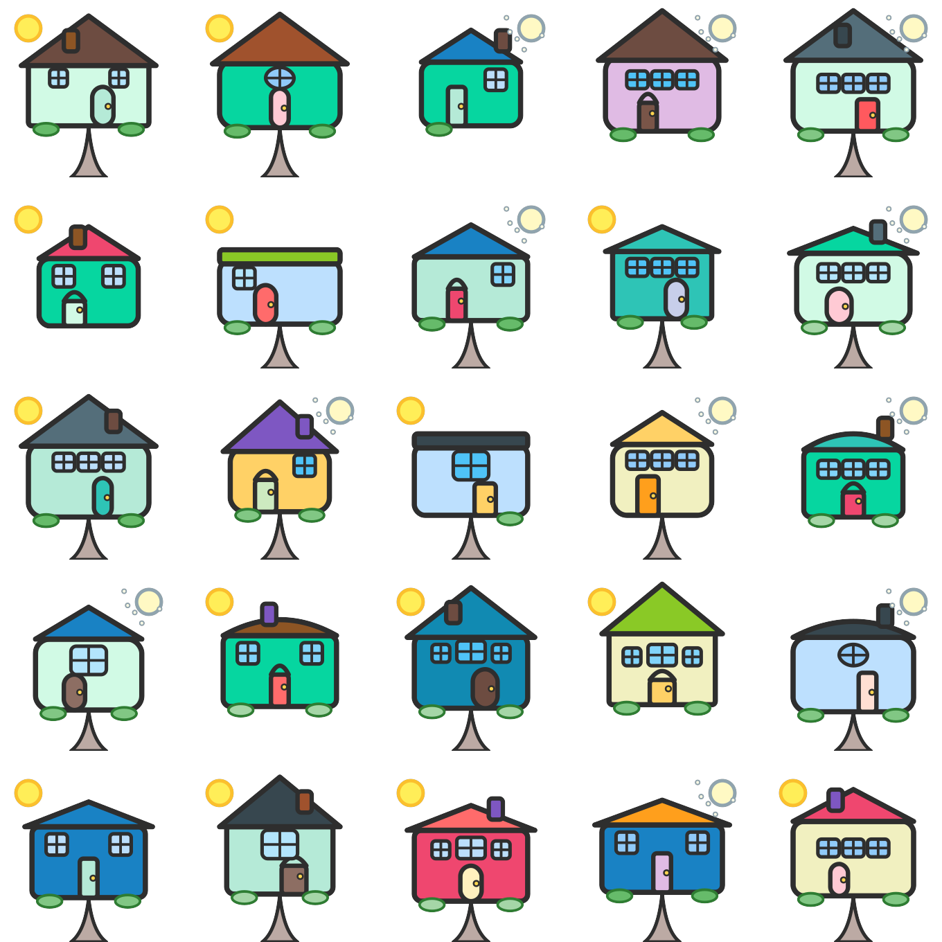 Vector Icon Houses 25 PNG Plus SVG! by Browser Games Plus