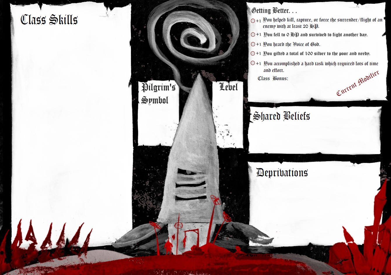 Vox Dei Character Sheet by Yeoman