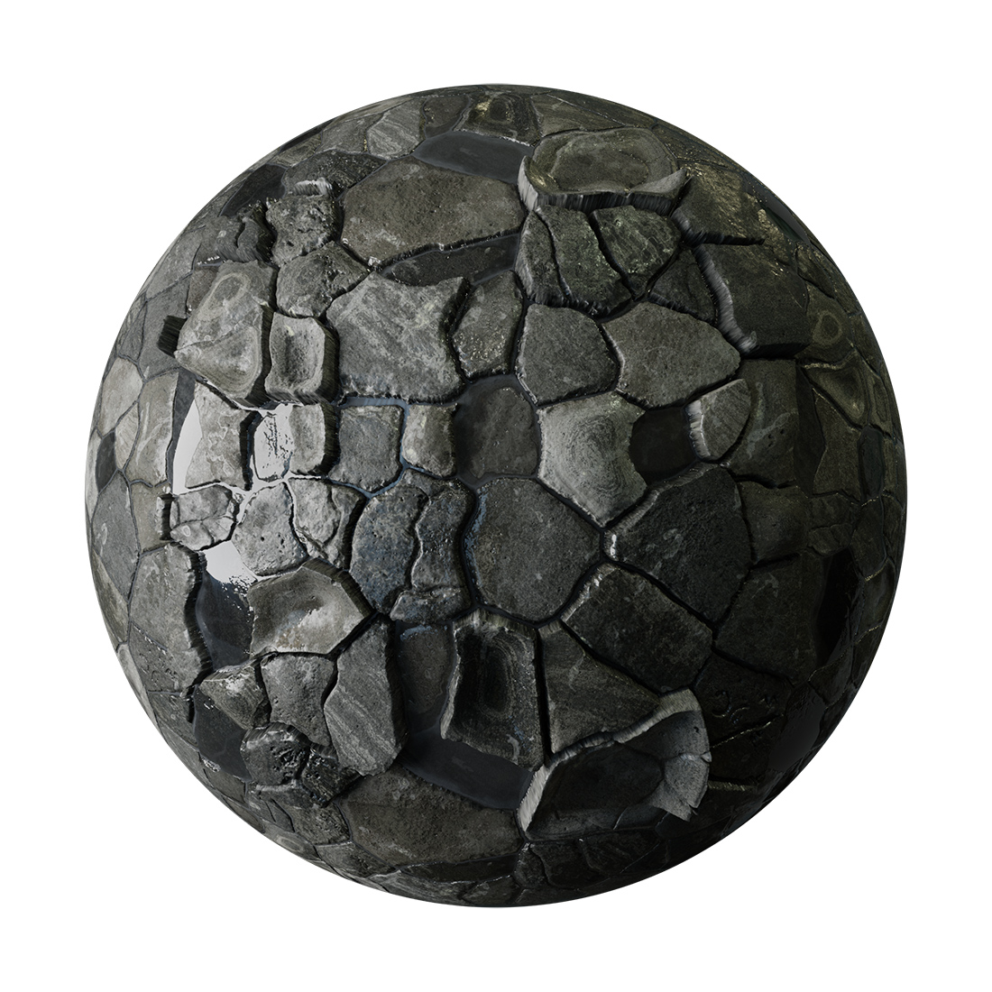 7 different PBR 2k Realistic wet stone ground / pavement textures by ...