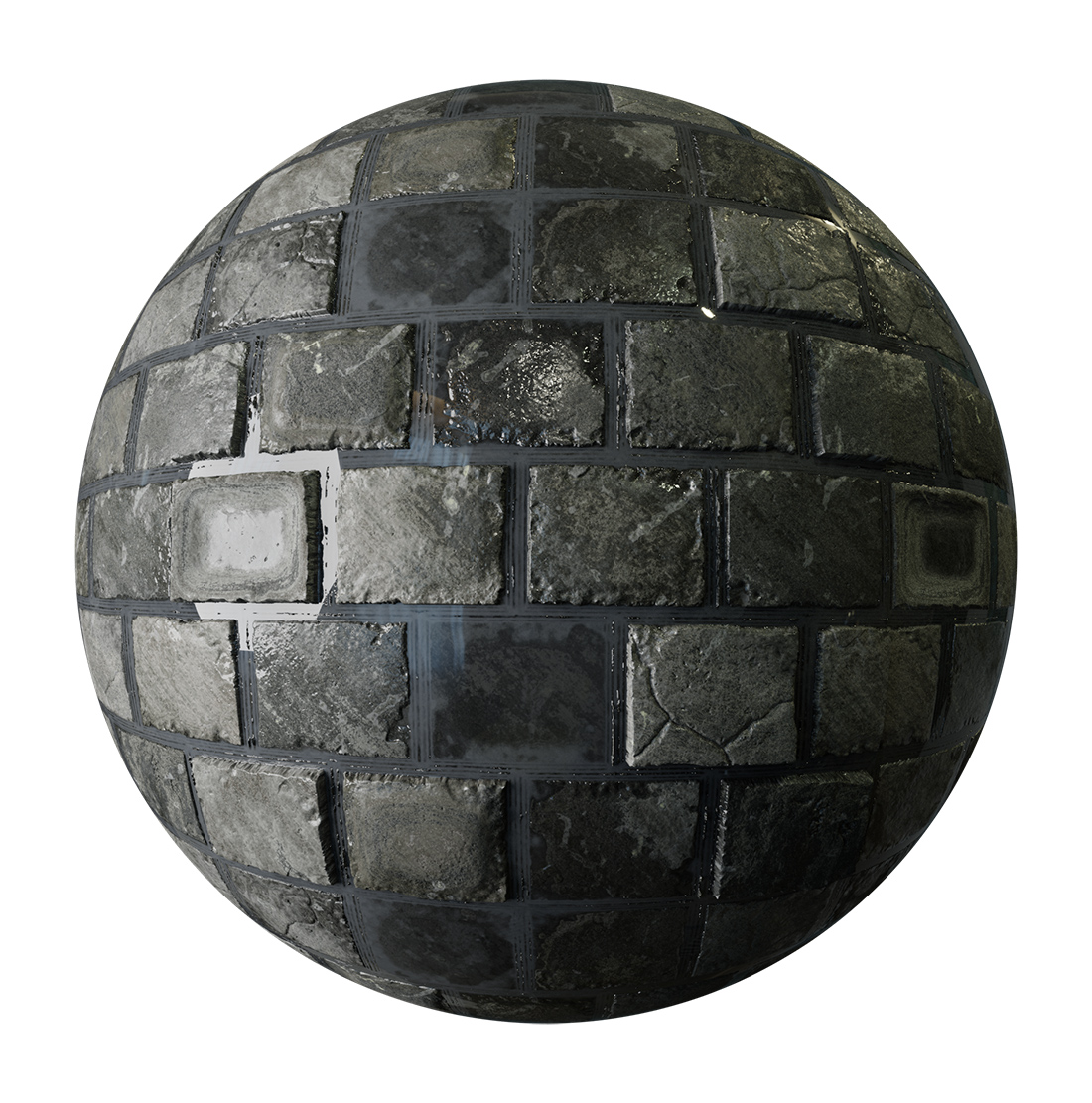 7 different PBR 2k Realistic wet stone ground / pavement textures by ...