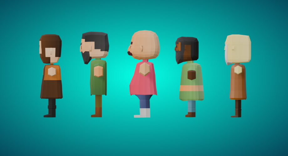 Villager NPC Game ready Character - LOWPO: Villager NPC – 7 Low poly ...