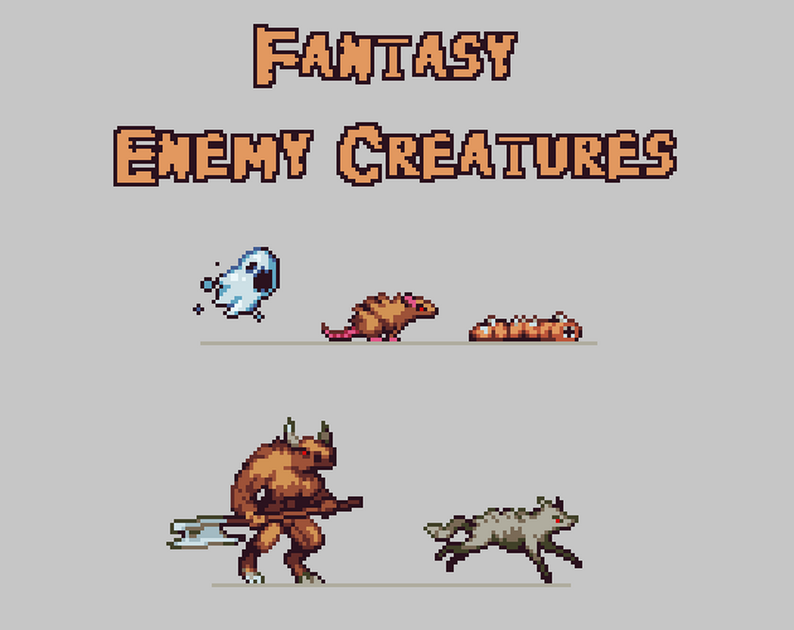 Fantasy Enemy Creatures by aamatniekss