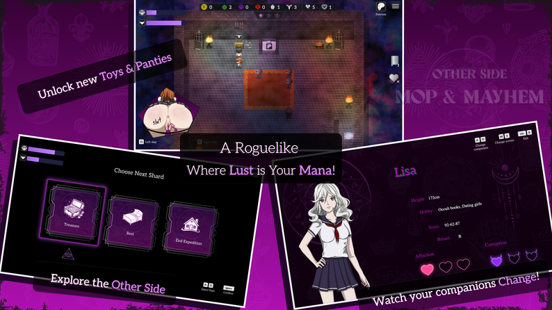 Other Side: Mop & Mayhem (Lewd Roguelike) by lustoriagames