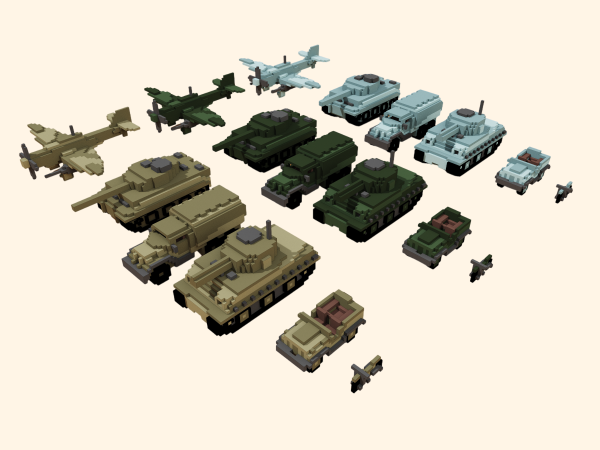 Voxel War Pack – Vehicles by PalmStudio