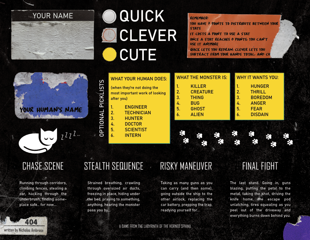 The Cat in a Horror Movie by The Horned Sphinx