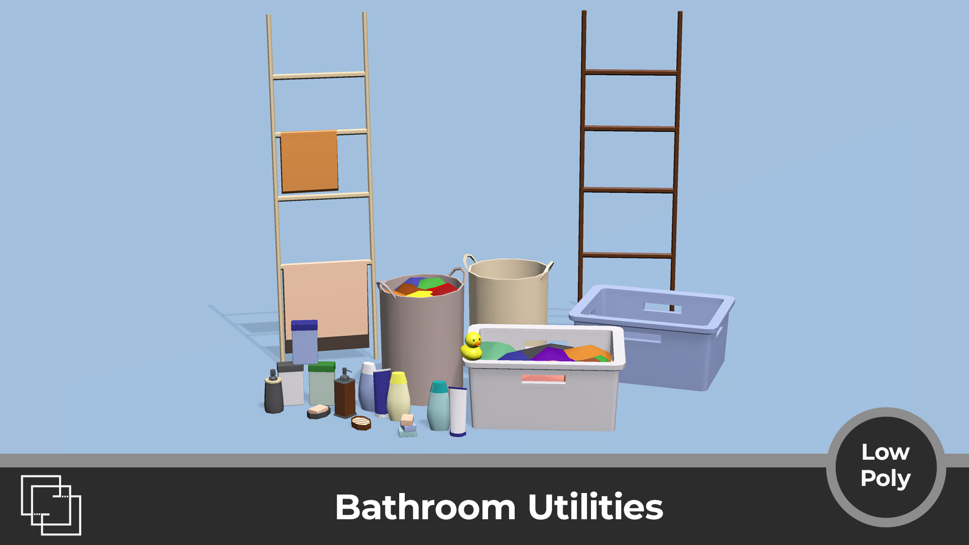 Bathroom Utilities - Low Poly House Items by PixelPulse