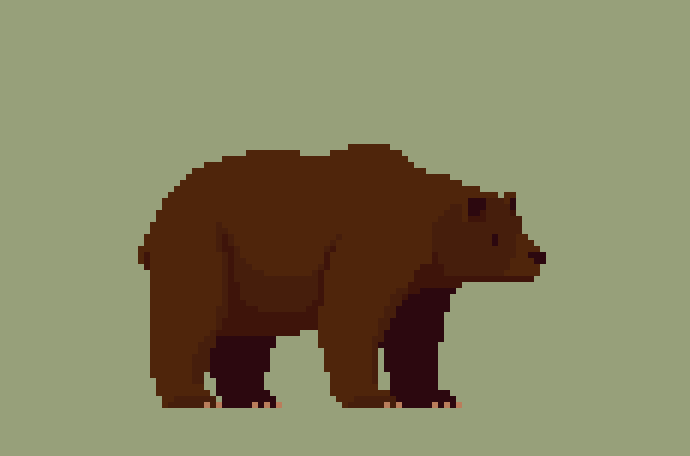 2D Pixel Art Bear Sprite by Azdner