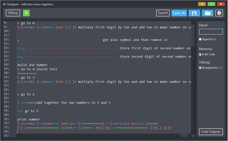 BrainF*ck Designer by Antfs10