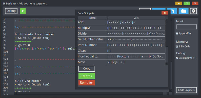 BrainF*ck Designer by Antfs10