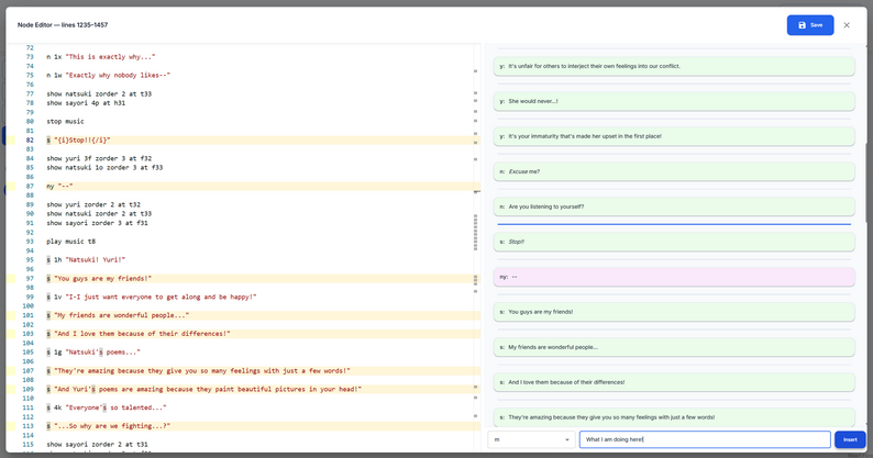 RenPy Visual Editor by Asind