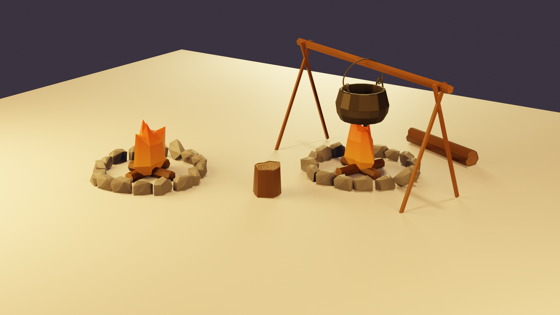 Campfire Pack - Campfire Props Pack – 11 Modular Low Poly Assets for ...