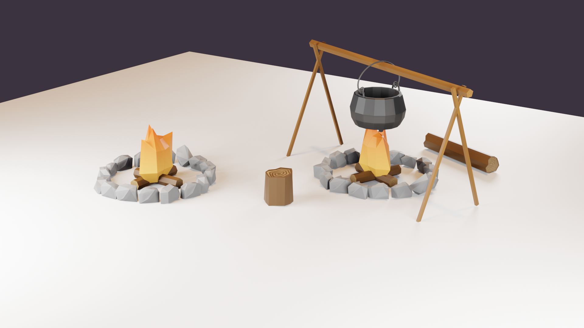 Campfire Pack - Campfire Props Pack – 11 Modular Low Poly Assets for ...