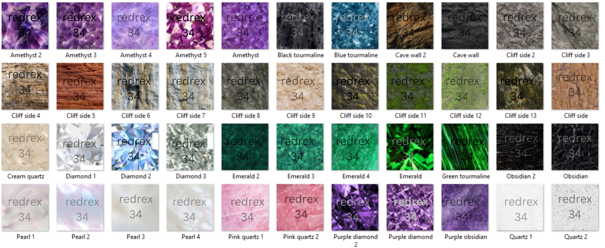 50+ Gem, Cave, and Cliff Textures by redrex34