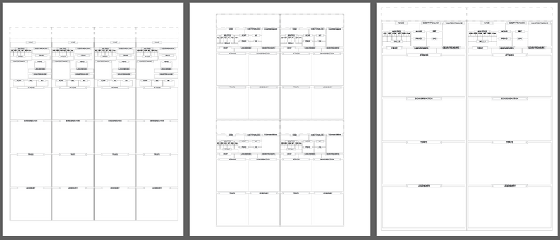 TTRPG: Fillable Stat Blocks by DanVelasquezArt