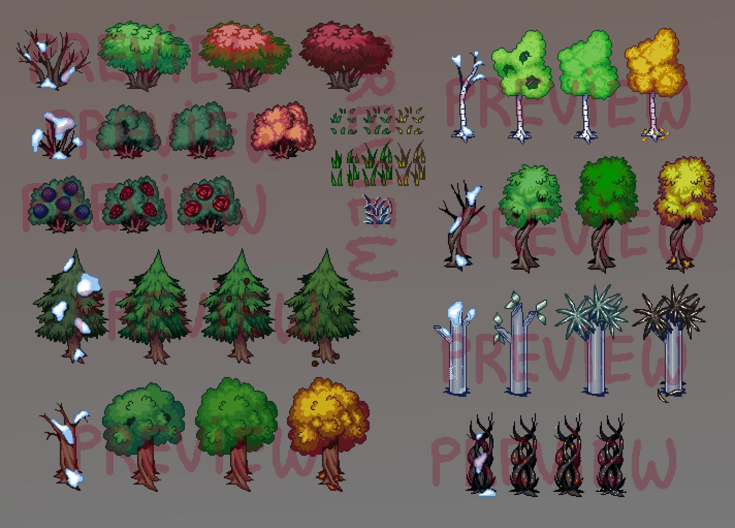 Forest Biome Pixel Art Assets by Minimixel