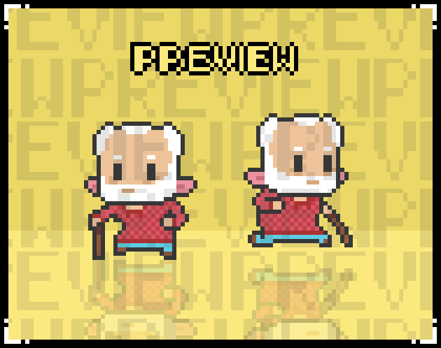 Pixel Hero Grandpa – Casual Action Sprite Pack by Purple Cat