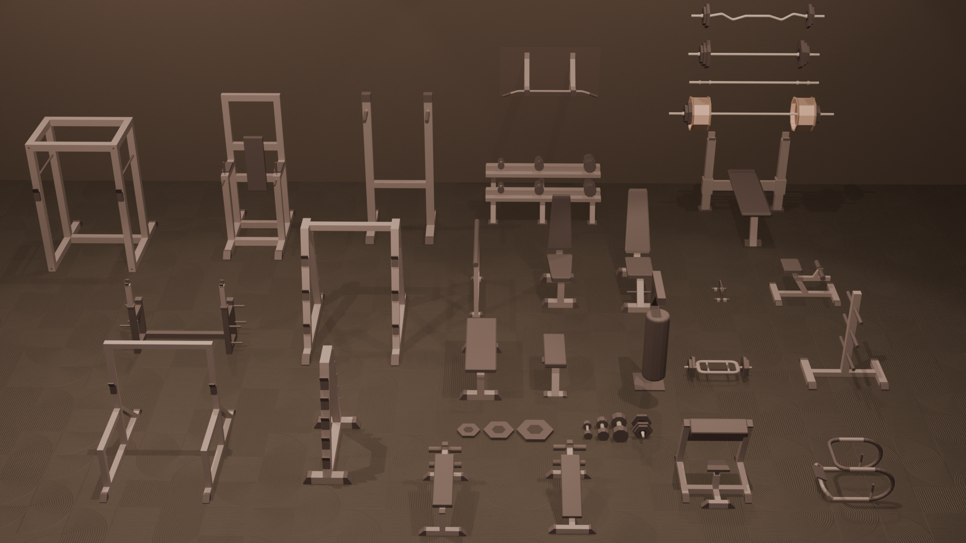30+ Low Poly Gym Asset Pack by Jabsz Studios