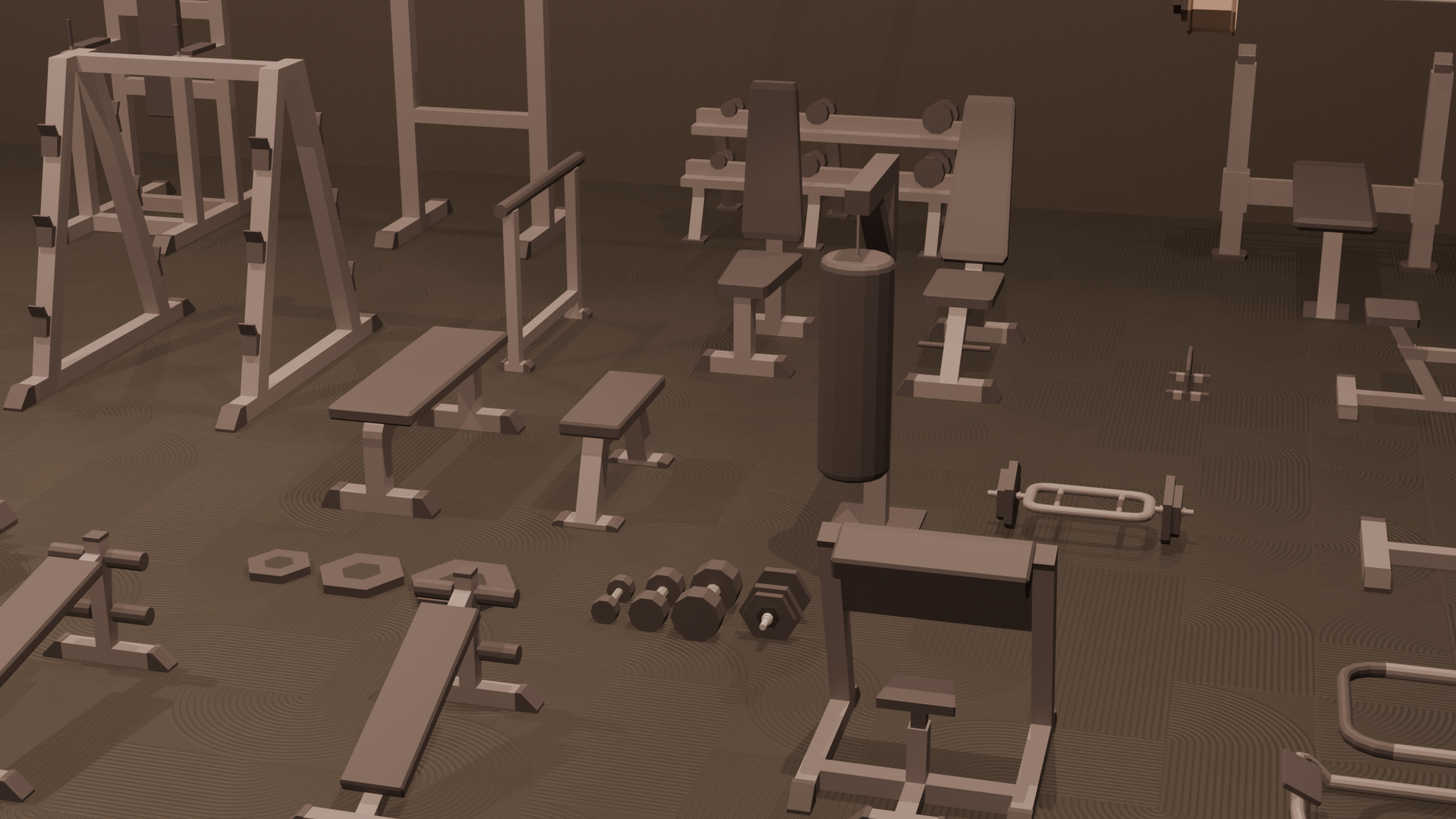 30+ Low Poly Gym Asset Pack by Jabsz Studios