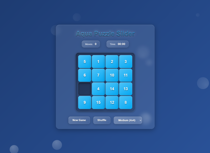 Aqua Puzzle Slider [adult] by LeafletGames