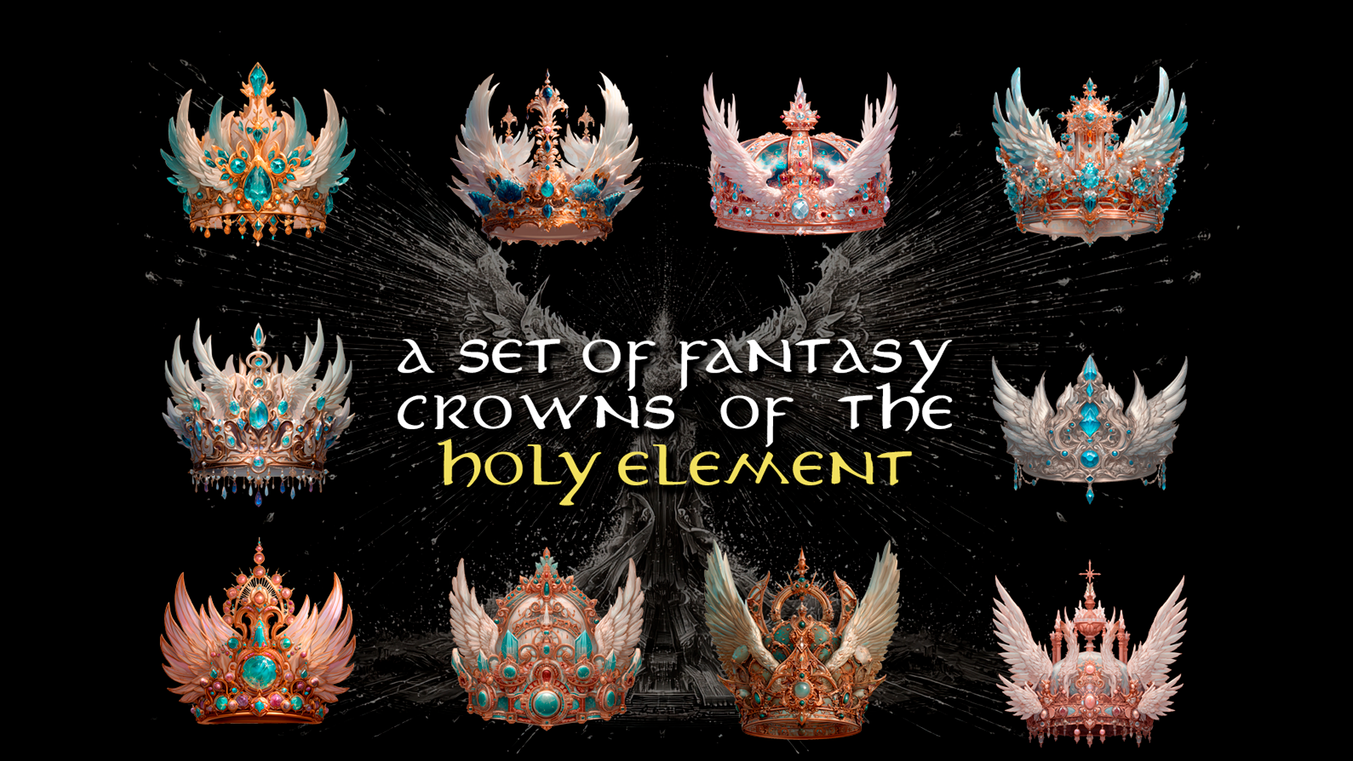 30 RPG ELEMENTAL CROWNS ICONS PACK by Creative_Deep
