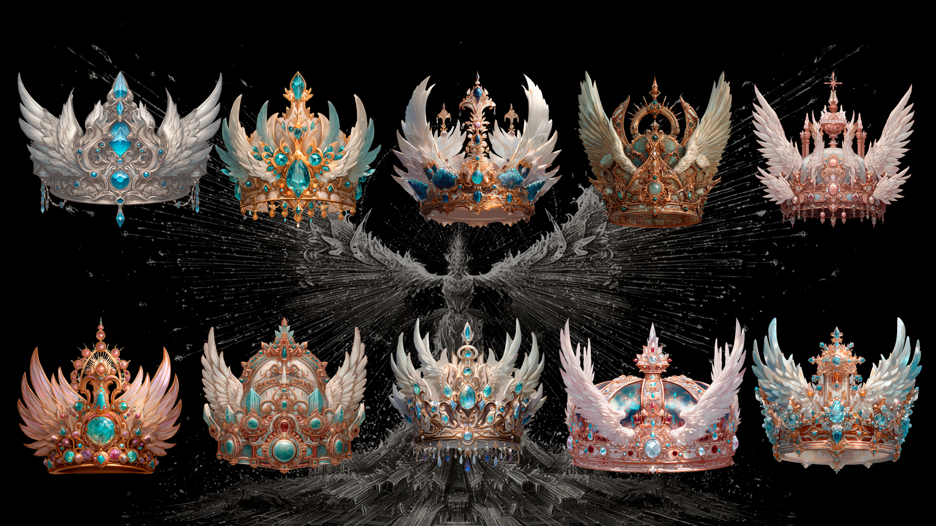 30 RPG ELEMENTAL CROWNS ICONS PACK by Creative_Deep