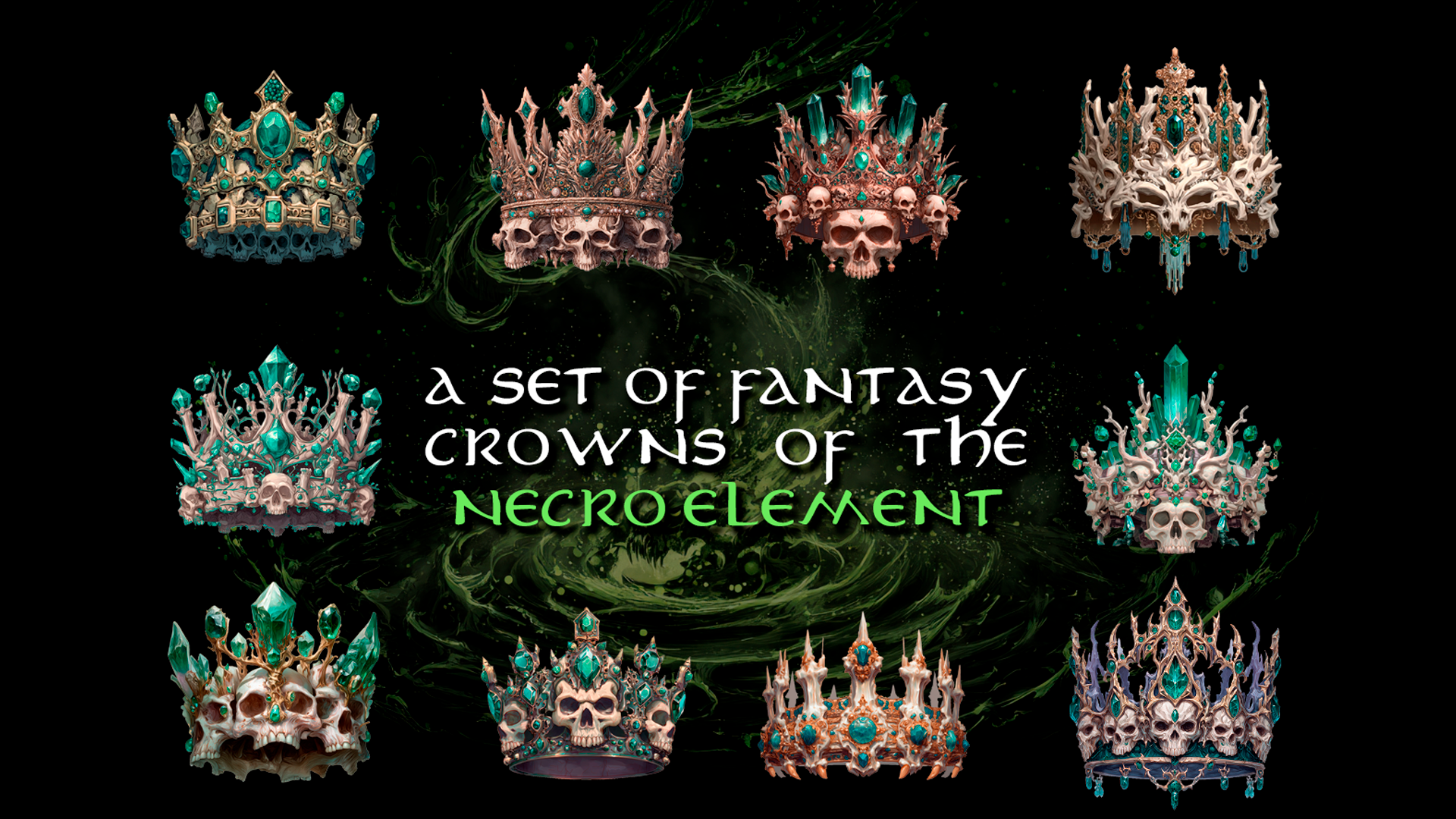 40 RPG ELEMENTAL CROWNS ICONS PACK by Creative_Deep