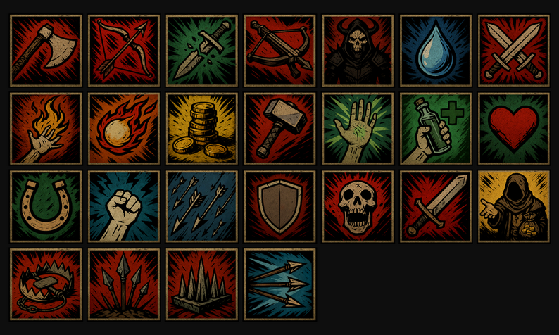 Dark Fantasy RPG Icons by turbodisk