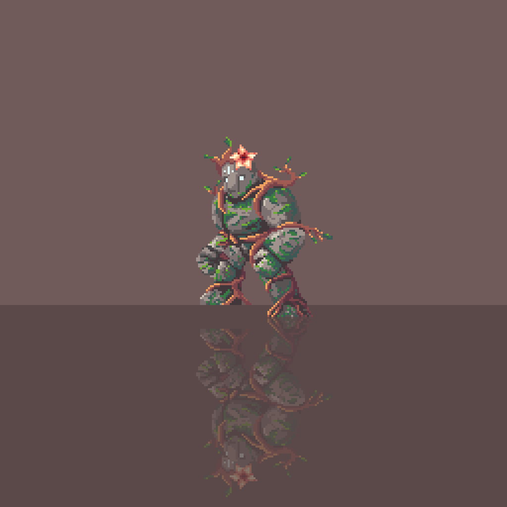 Rock Golem 2D Pixel Art Animation by stickyrice1911