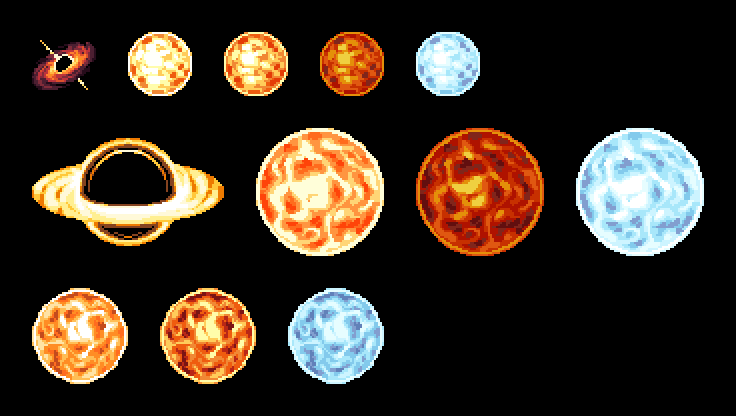 free planets|stars|derelicts sprites by Flavrius