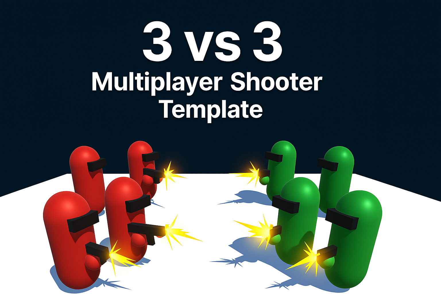 3 VS 3 Unity Multiplayer Shooter TEMPLATE by Youssef Tamer