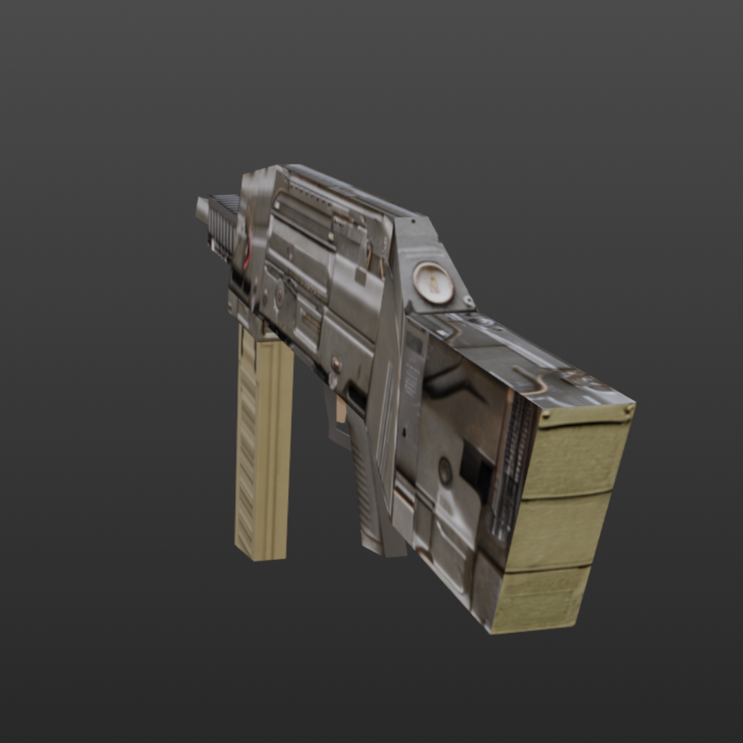 Sci-Fi Low Poly Assault Rifle by jonadb