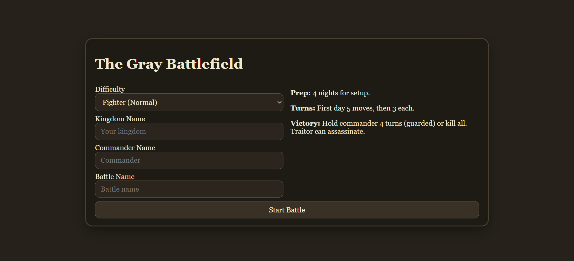 The Gray Battlefield by DeMello