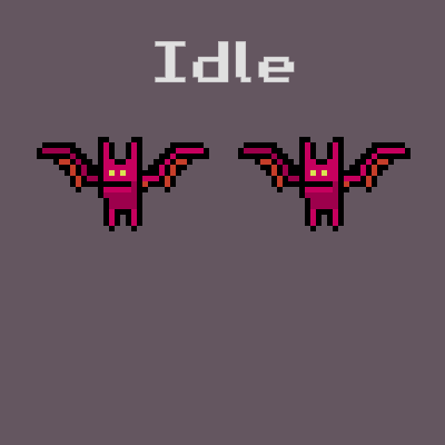 Flying enemies - Pixel art by Segnah