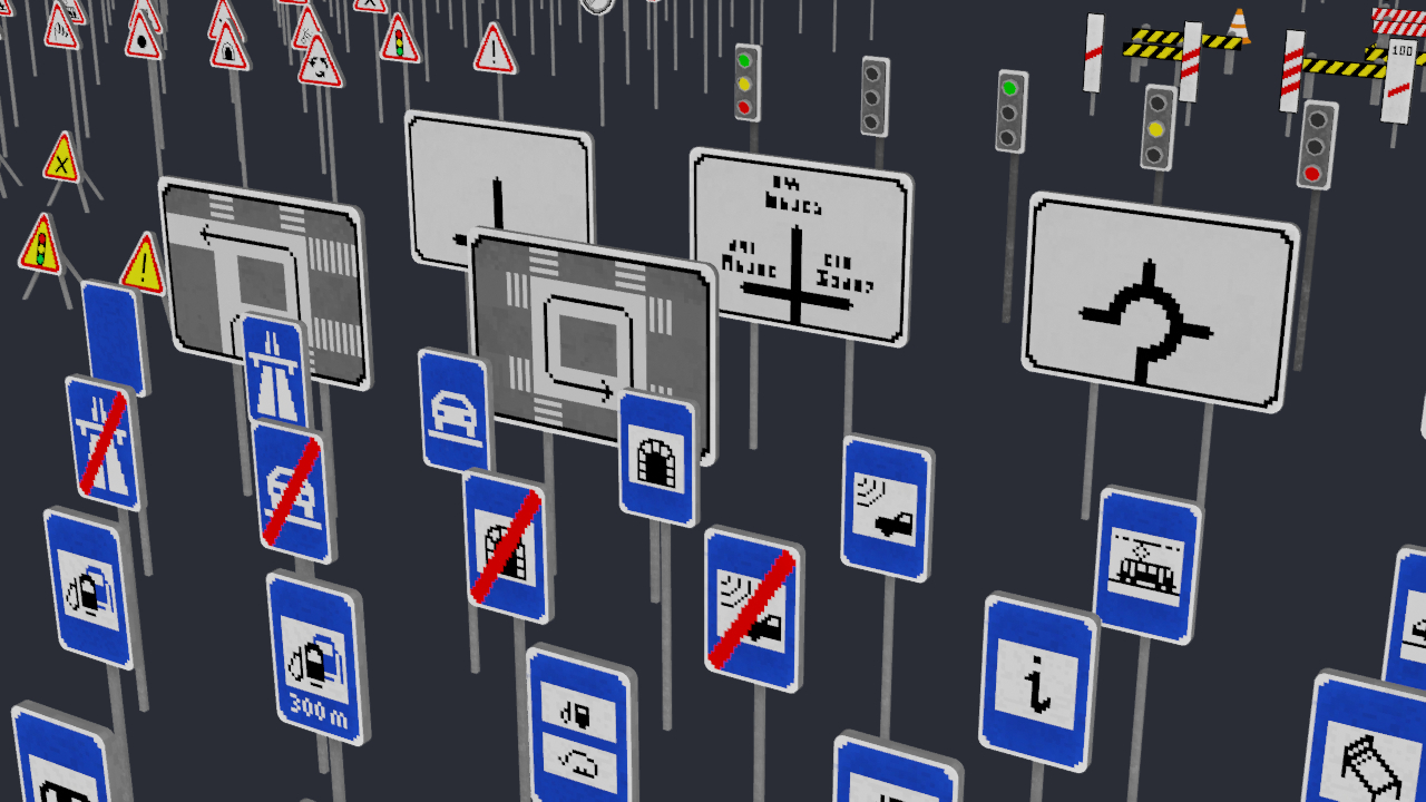 3D Road Signs - PSX Style by maridany