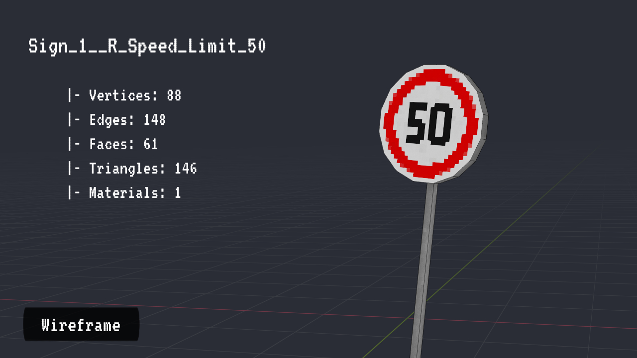 3D Road Signs - PSX Style by maridany