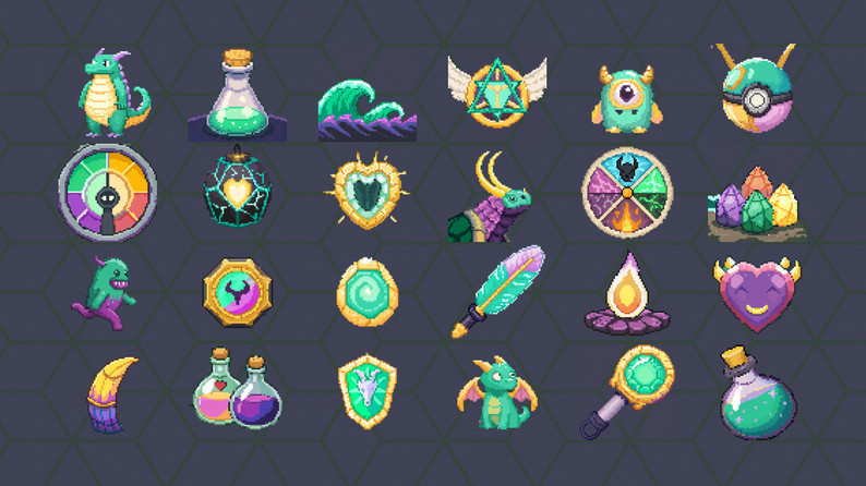 RPG Icon Pack, Fantasy Medieval, inventory icons, weapon icons, armor ...