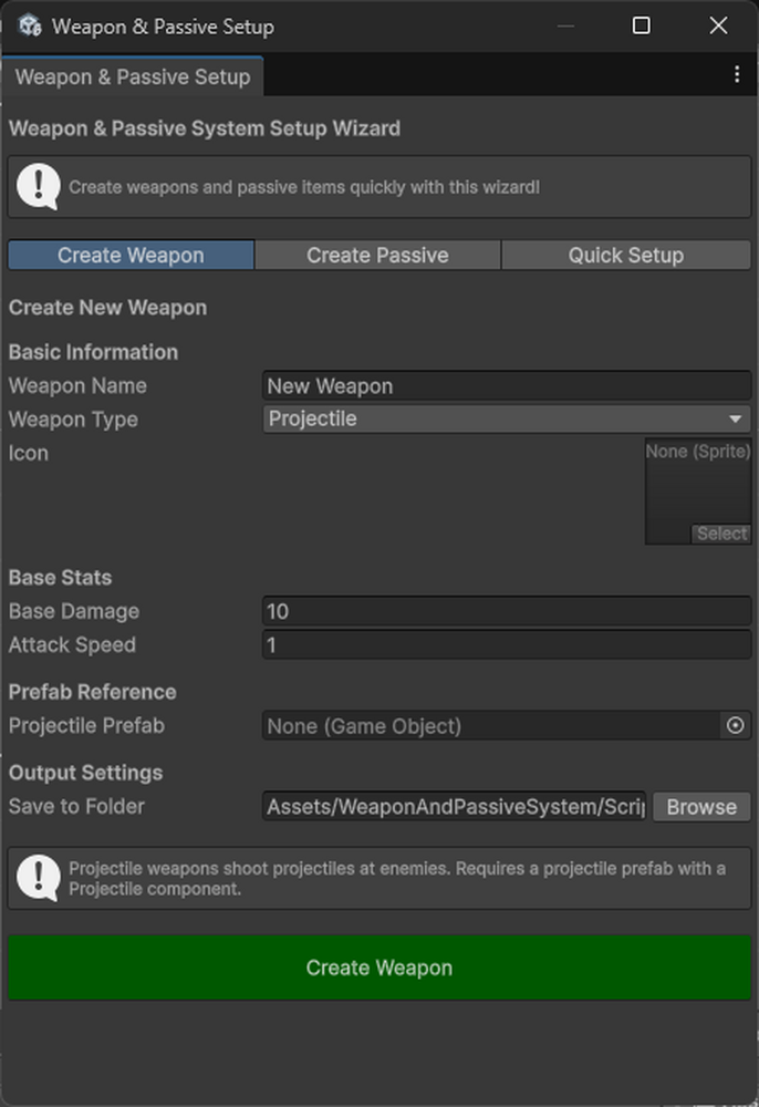 Weapon & Passive System - Complete Roguelike Framework by Mamkafa9