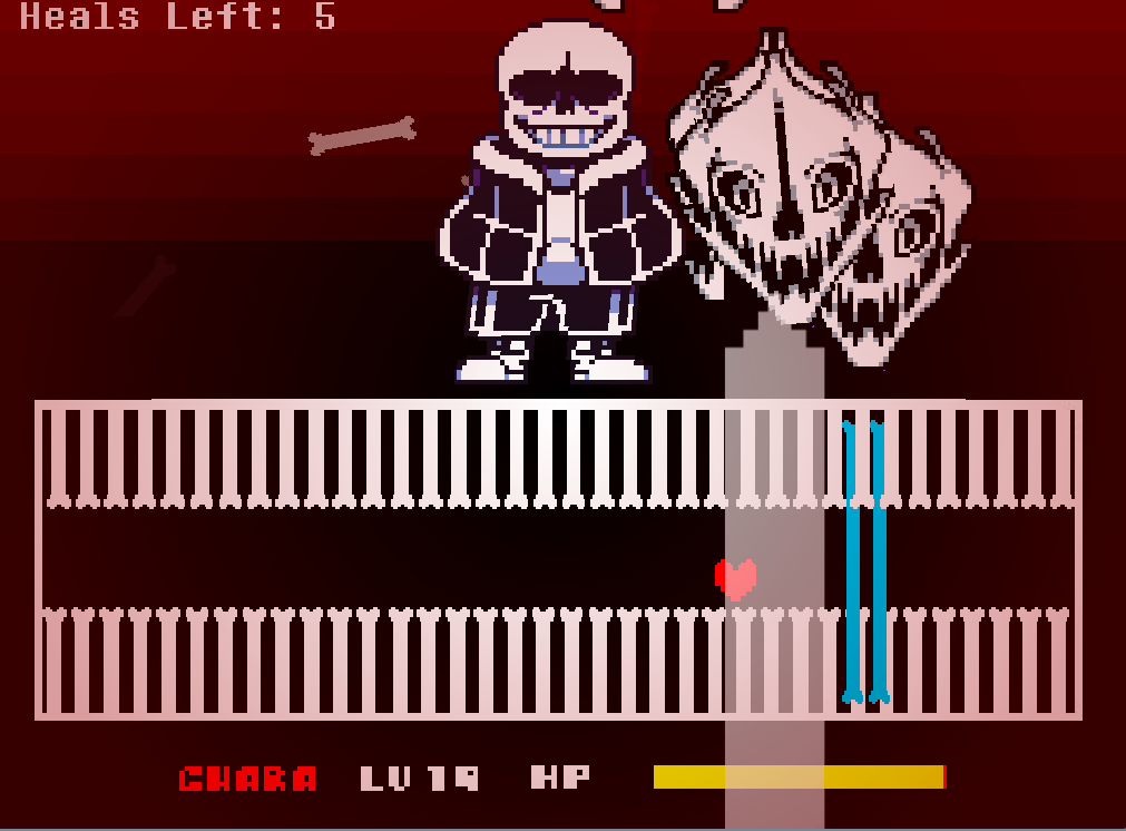 Hard mode sans fight (Undertale) by 2D_3D