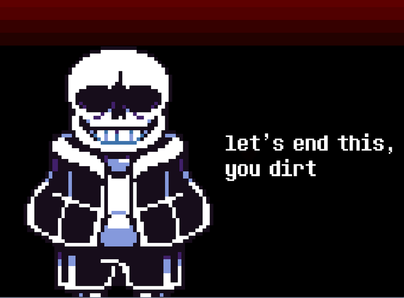 Hard mode sans fight (Undertale) by 2D_3D